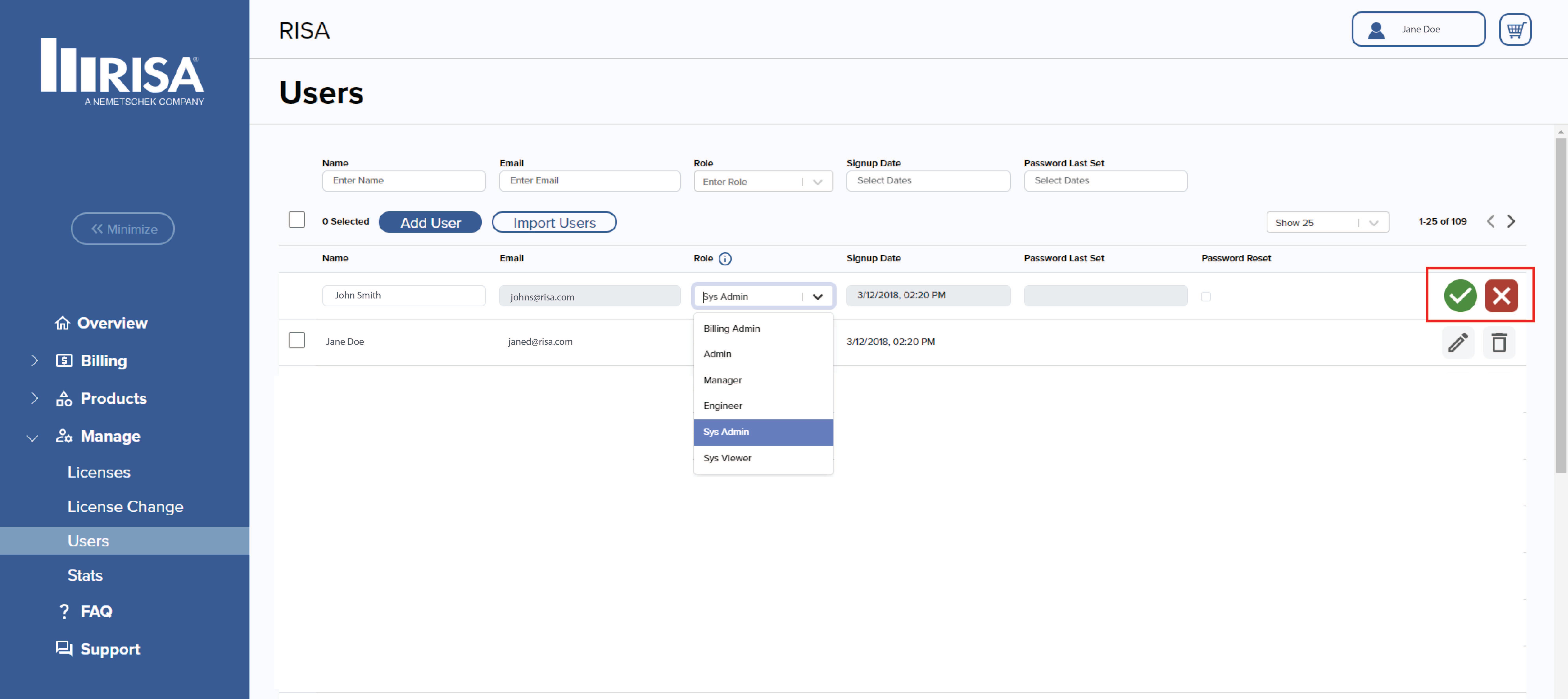 RISA | Understanding RISA Licensing Roles